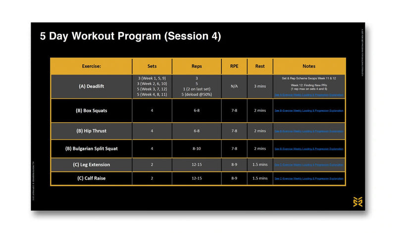 SFS Strength Training Program (3, 4, or 5 Day x 13 Weeks) - SET FOR SET